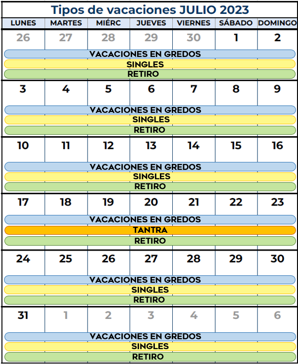 Vacaciones Alternativas en Gredos Verano 2023 - Vacaciones alternativas